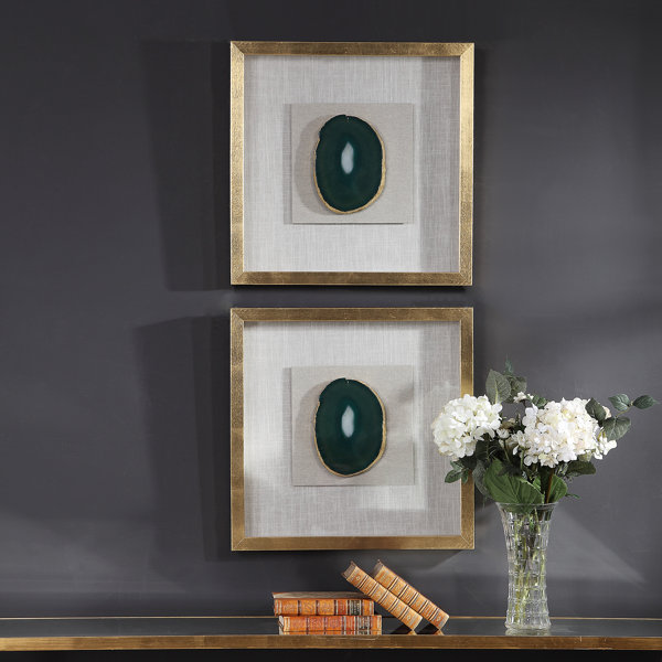 Etta Avenue™ Agate Stone Shadow Box Wall Decor | Wayfair