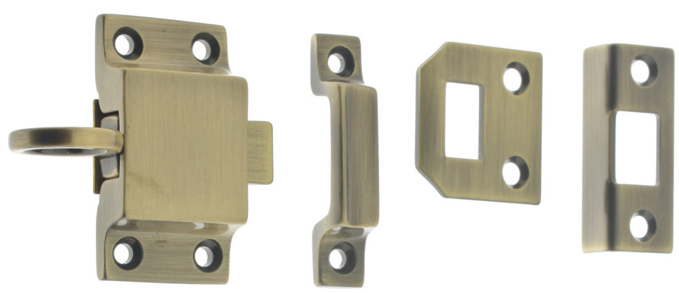 idh by St. Simons Solid Brass Transom Catch with 3 Strikes Latch/Catch/Bolt | Wayfair