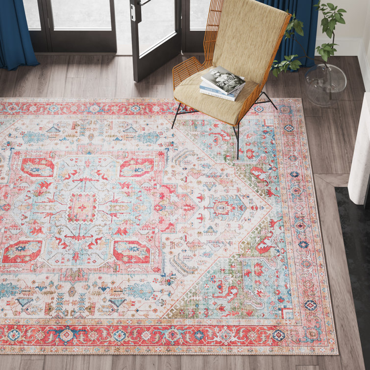 Langley Street Fleckenstein Power Loom Performance Camel/Garnet/Navy ...