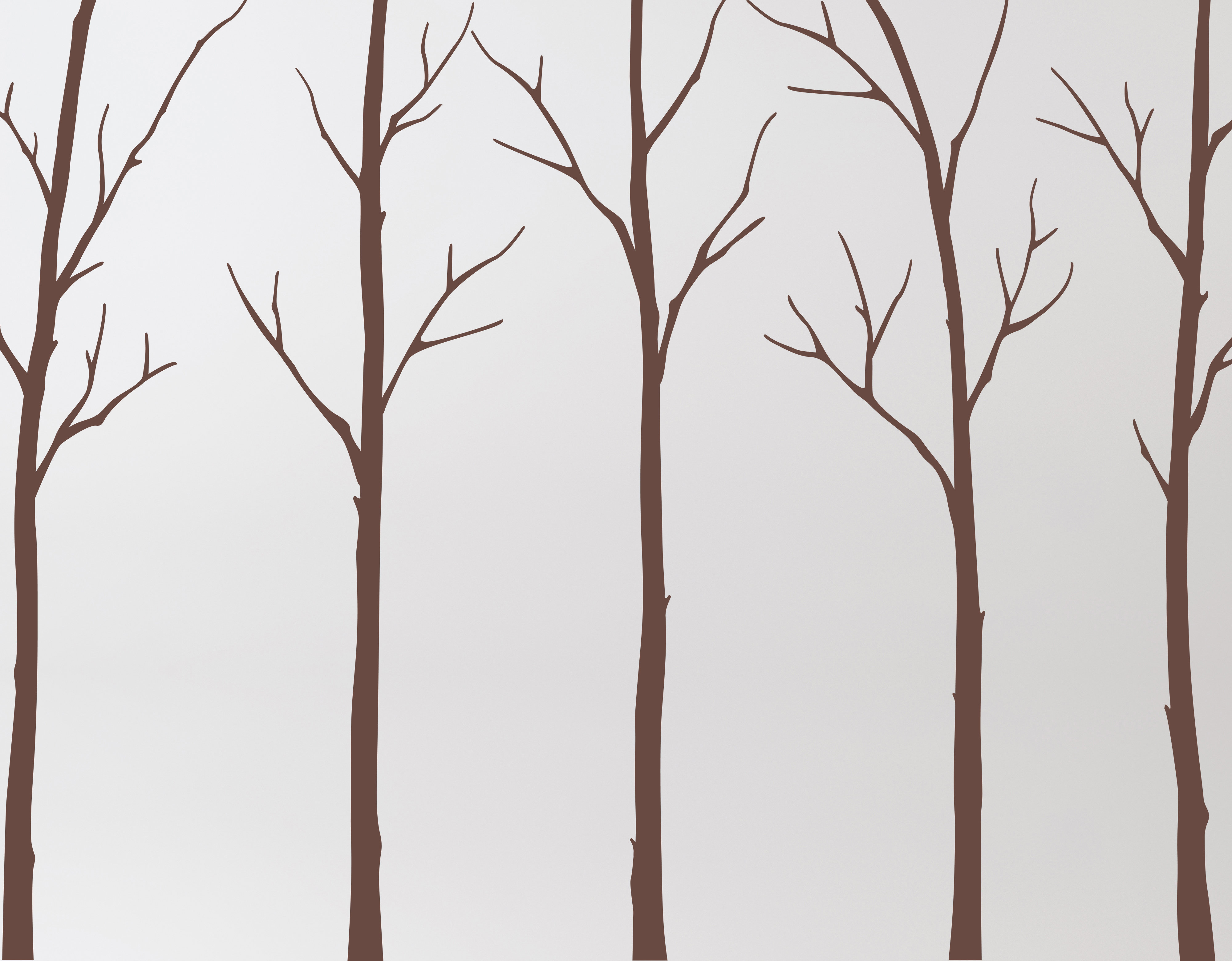 Foundry Select Winter Trees Wall Decal | Wayfair