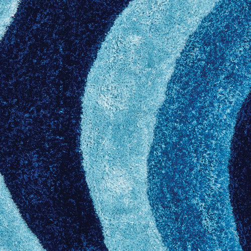 Wrought Studio Fitts Sea Blue Rug & Reviews | Wayfair
