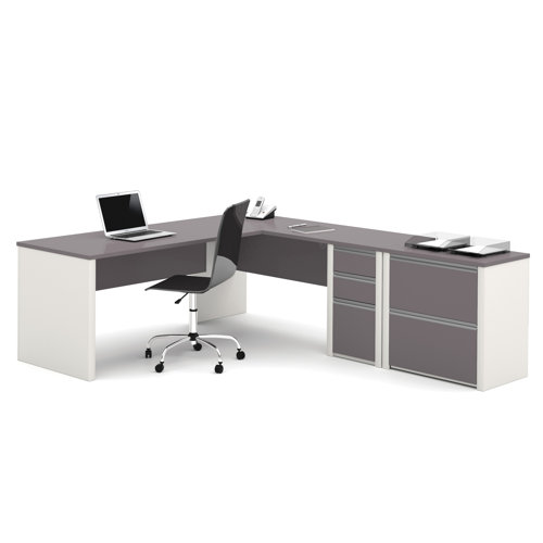 Orren Ellis Aurea 4 Piece L-Shape Computer Desk Office Set & Reviews ...