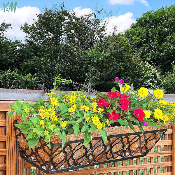 Red Barrel Studio® Metal Outdoor Window Box Planter - Wayfair Canada