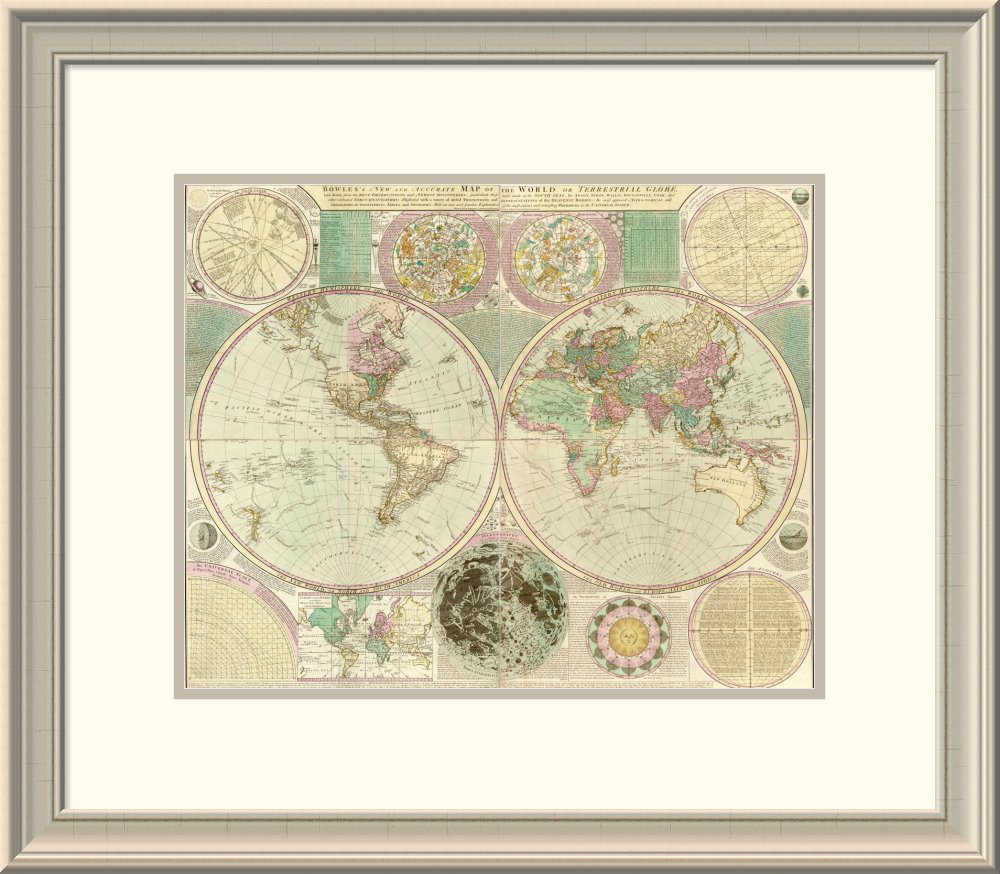 East Urban Home World Map - Picture Frame Print | Wayfair