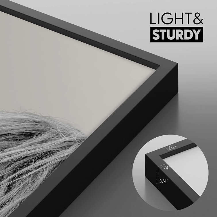 SIGNLEADER Closeup Of Shaggy Highland Cow Framed On Plastic/Acrylic ...