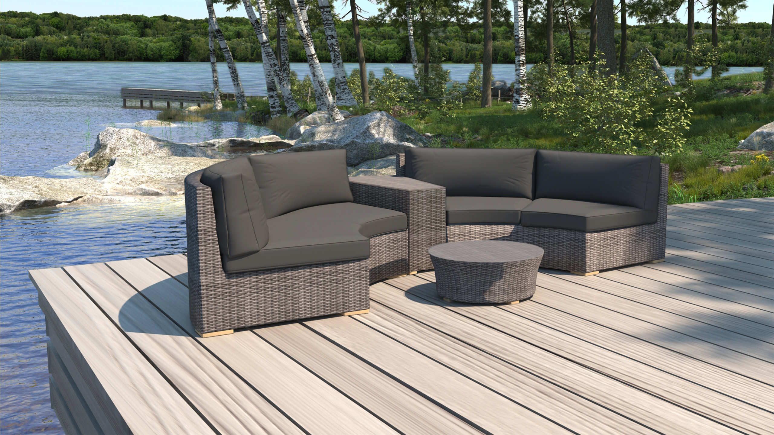 Latitude Run® Marfik 4 - Person Seating Group with Sunbrella Cushions | Wayfair