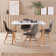 Norden Home Braga Dining Table Set With 4 Porto White Chairs | Wayfair ...