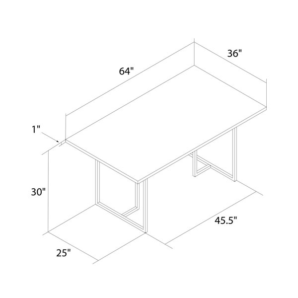CosmoLiving by Cosmopolitan Astor 64'' Dining Table & Reviews | Wayfair