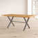 Union Rustic Filomena Extendable Solid Oak Trestle Dining Table ...