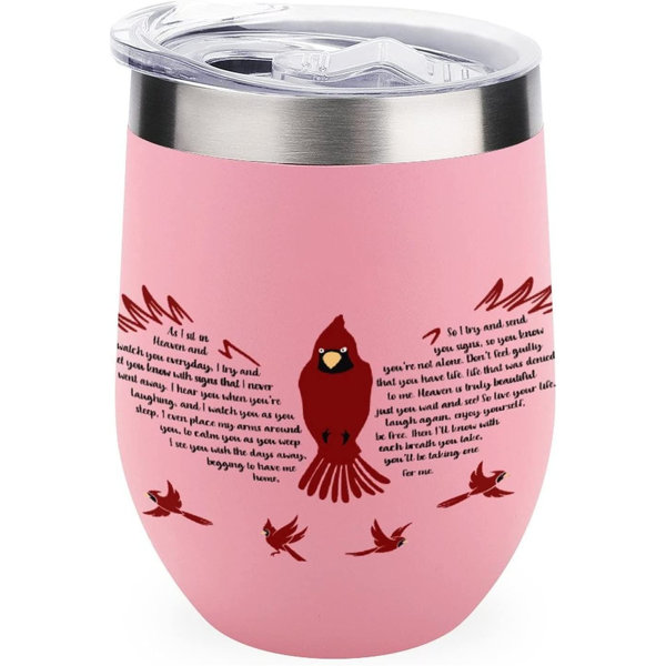 NKJUNEER Cardinal As I Sit In Heaven 12 oz Stainless Steel Travel Mug ...