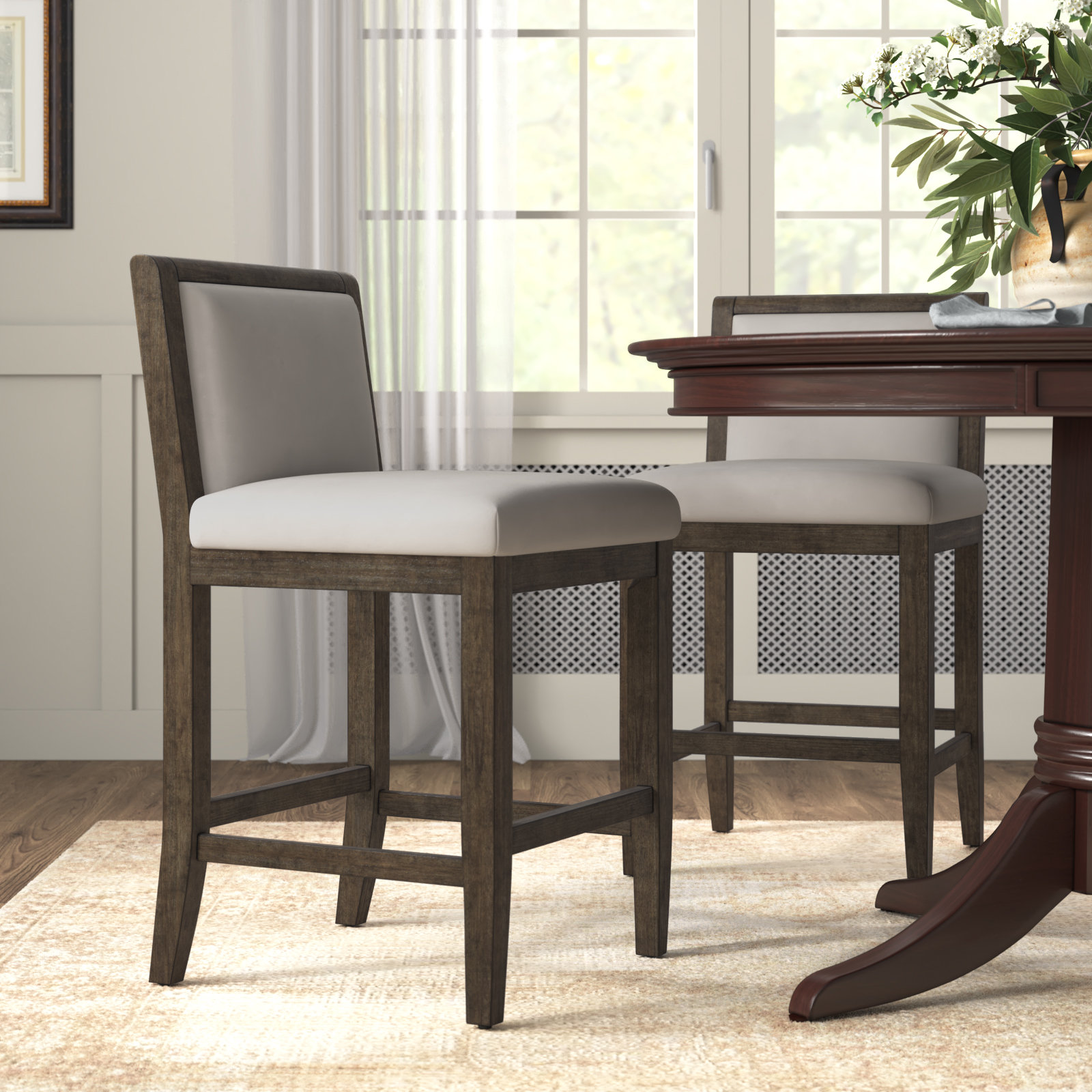 Lark Manor Solid Wood 25.5'' Counter Stool | Wayfair