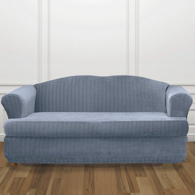 Sure Fit Stretch Pinstripe T-Cushion Sofa Slipcover & Reviews | Wayfair