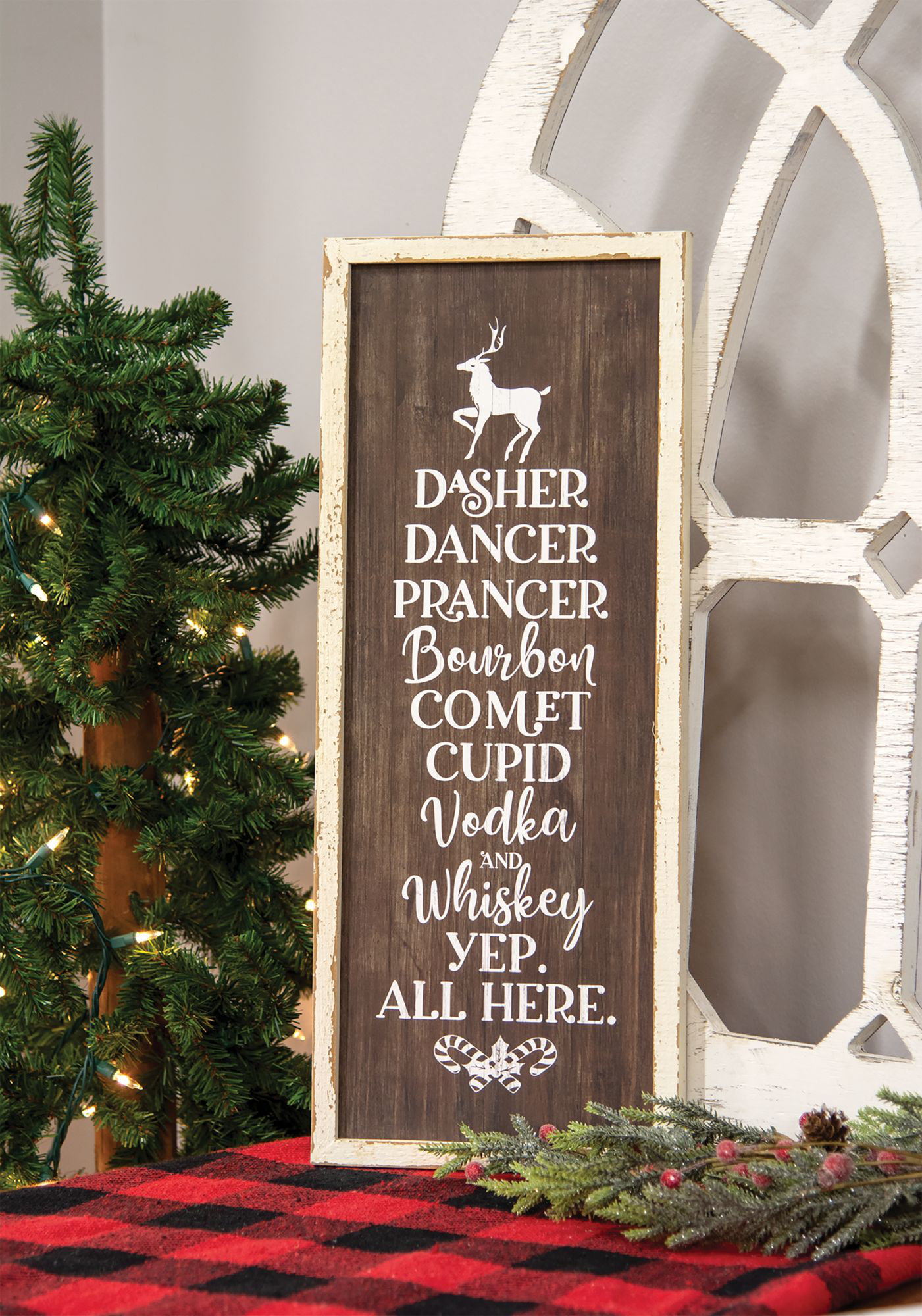 Ebern Designs Dasher Dancer Prancer Bourbon Wood Wall Décor | Wayfair