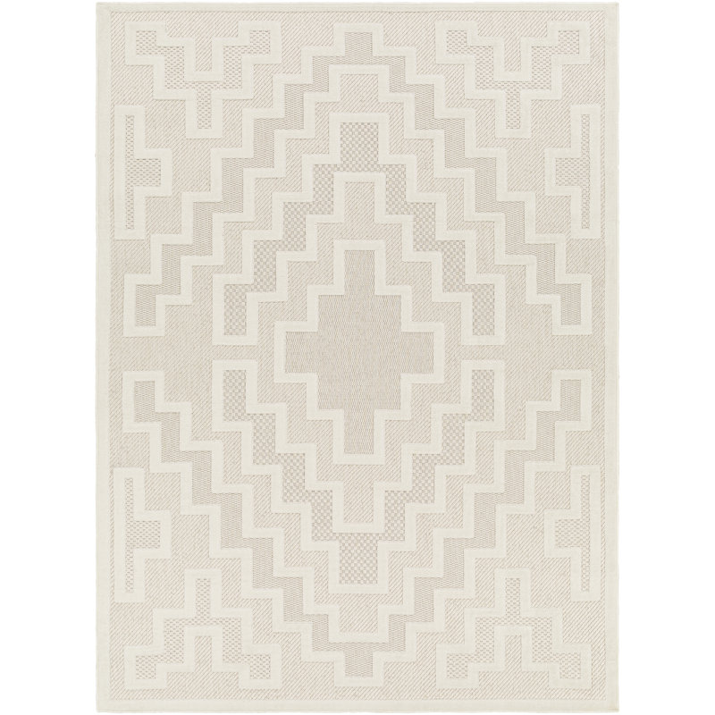 Union Rustic Glaudia Machine Woven / Power Loomed Beige Indoor/Outdoor ...