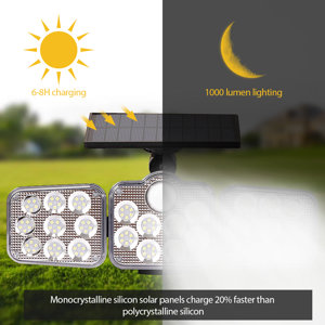 Arlmont & Co. Renae 138LED Dusk to Dawn Solar Outdoor Lights Waterproof ...