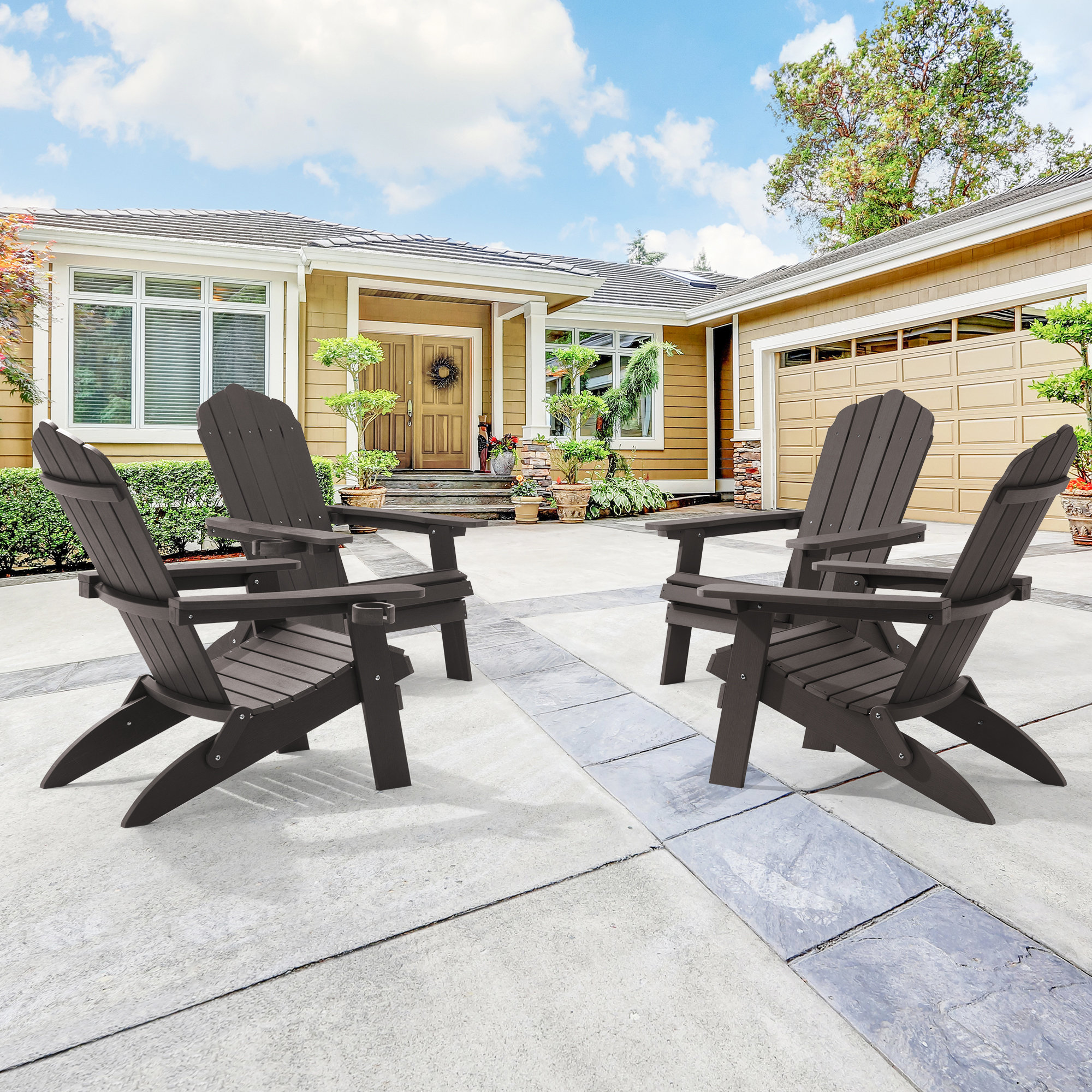 Rosecliff Heights Themis Outdoor Adirondack Chair | Wayfair