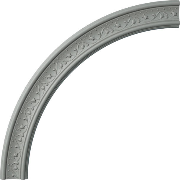 PCI Enterprises Marcella 6 3/4"H x 22 1/2"W x 1 1/8"D Large Leaf Onlay ...