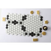 WS Tiles Perfection 1" x 1" Porcelain Penny Round Mosaic Wall & Floor ...