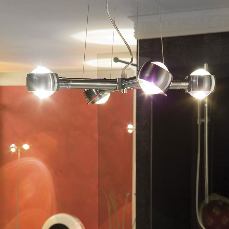 s.luce Beam 4-Light Aluminum Effect Pendant | Wayfair.co.uk