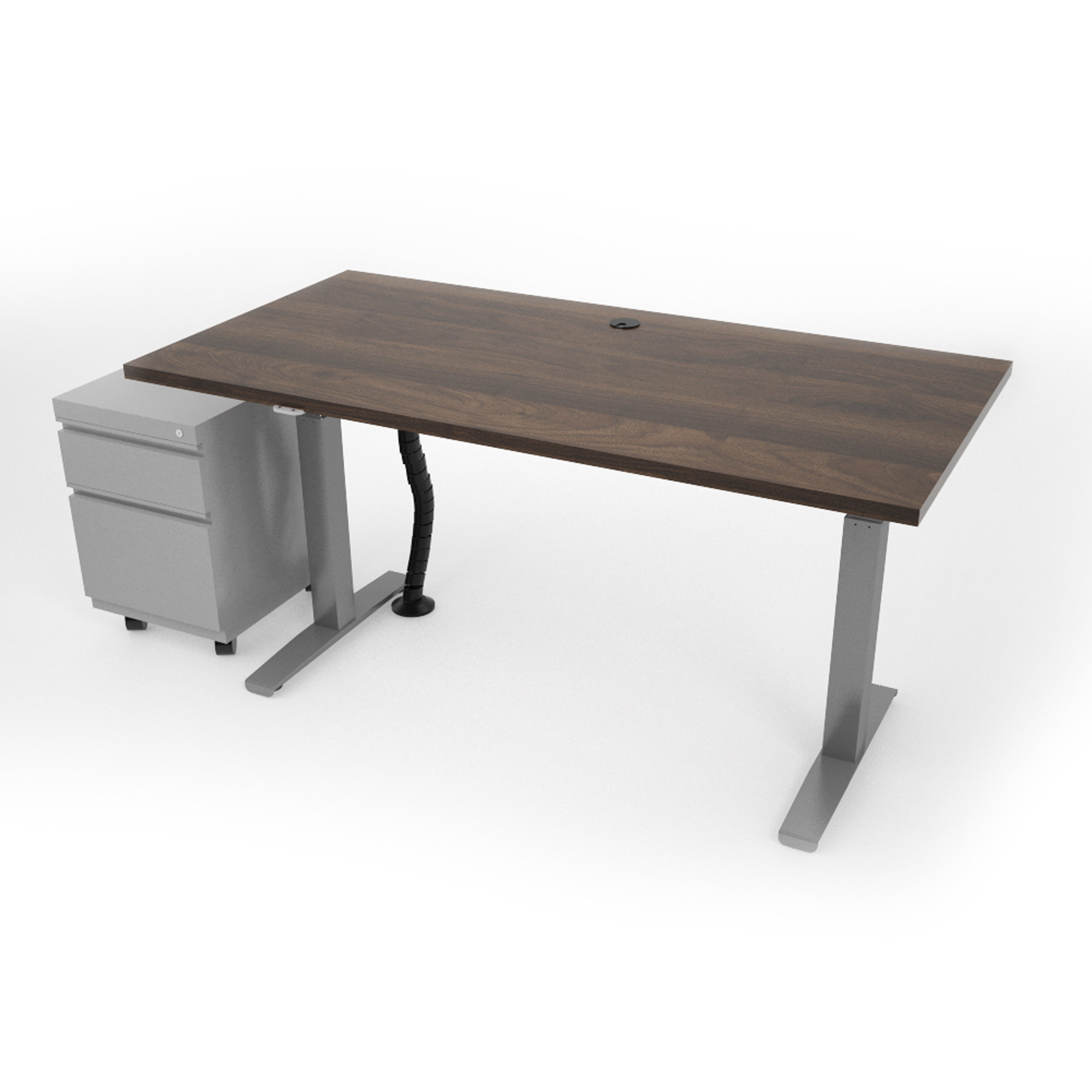 Scale 1:1 REVOH Adjustable Height Desk with Storage | Wayfair