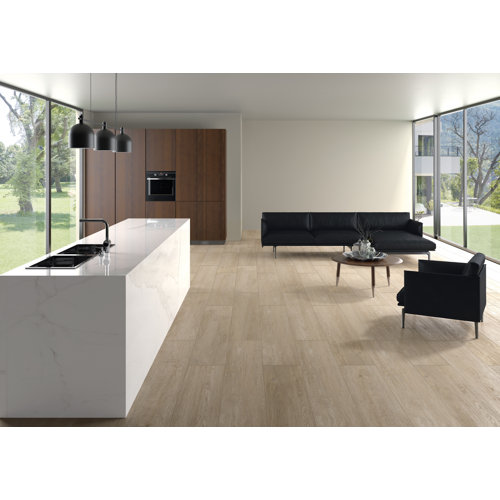 Bedrosians Planx 12" x 72" Wood Look Porcelain Wall & Floor Tile | Wayfair