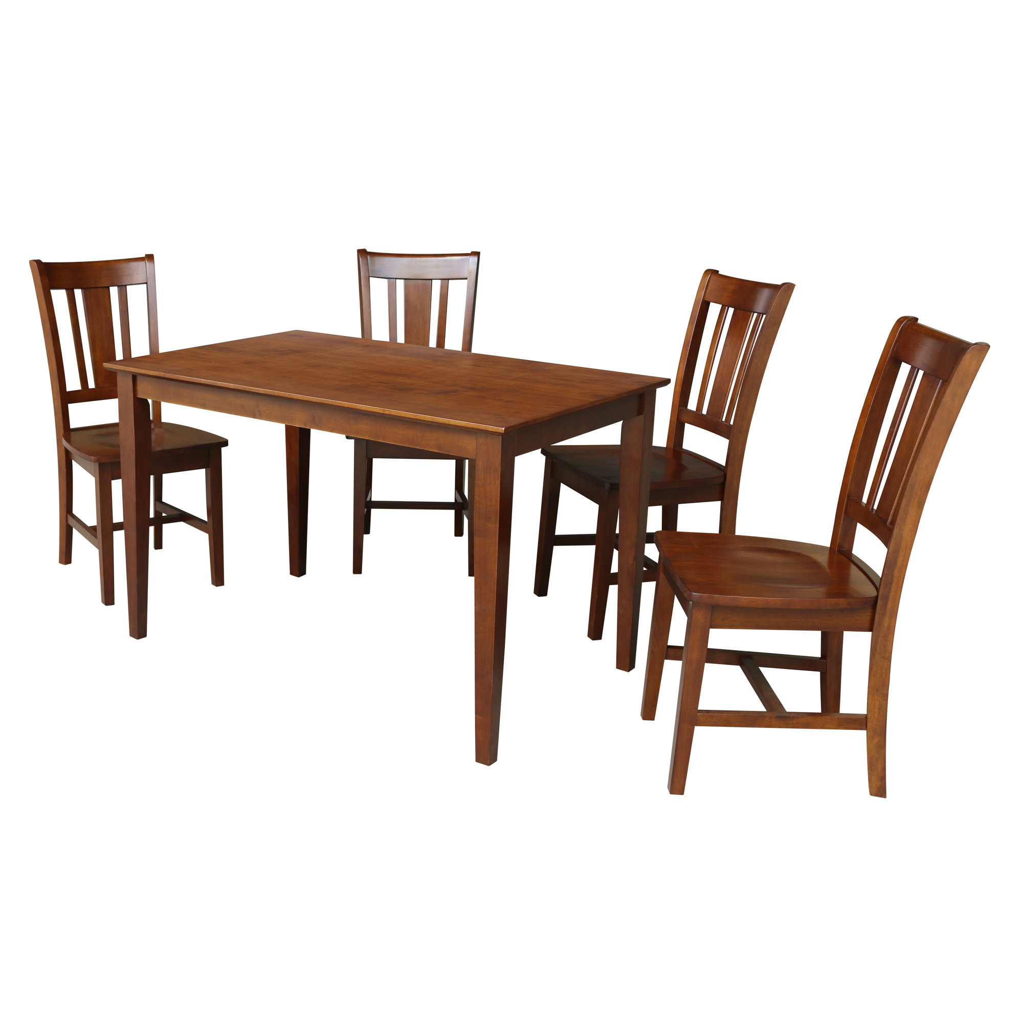 August Grove® Adli 5 Piece Solid Wood Dining Set Wayfair
