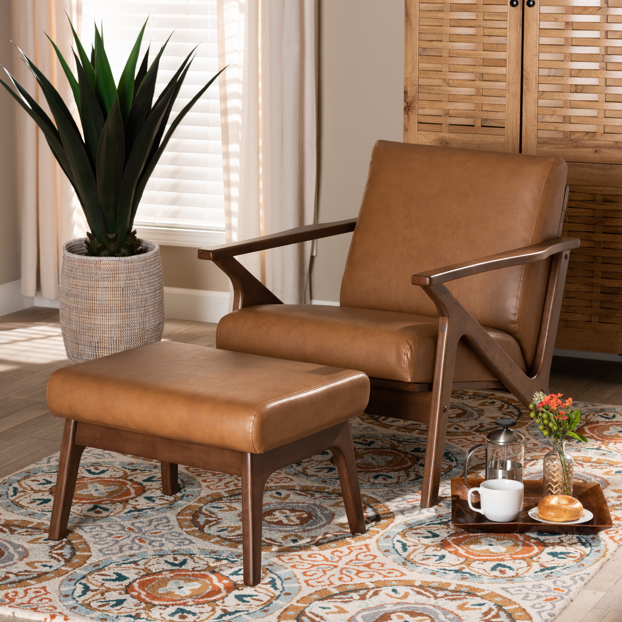 George Oliver Daverman Vegan Leather Armchair | Wayfair