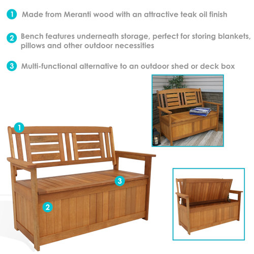 Rosecliff Heights Heinz Wood Outdoor Bench & Reviews | Wayfair
