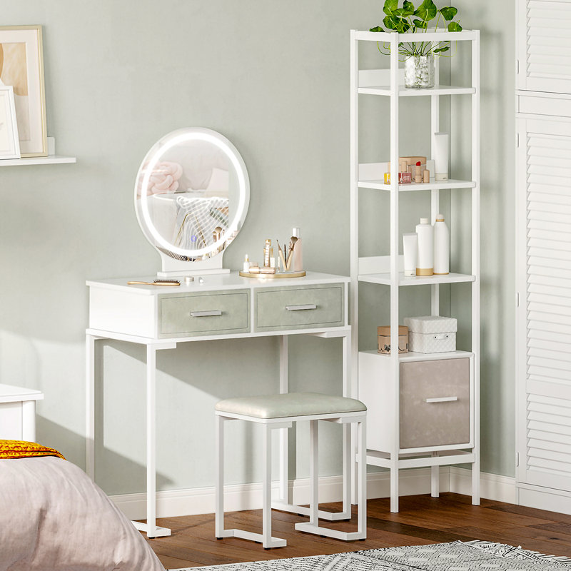 Brayden Studio Irmlind Dressing Table with Mirror | Wayfair.co.uk