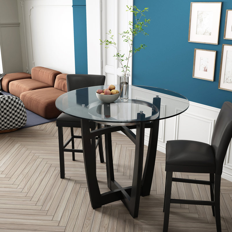 Red Barrel Studio® Round Glass Pub Table & Reviews | Wayfair