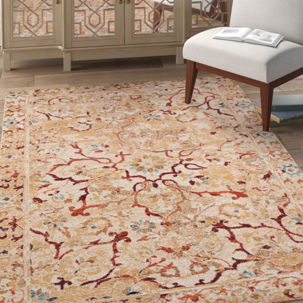 Bloomsbury Market Randolph Machine Woven / Power Loomed Beige Rug ...