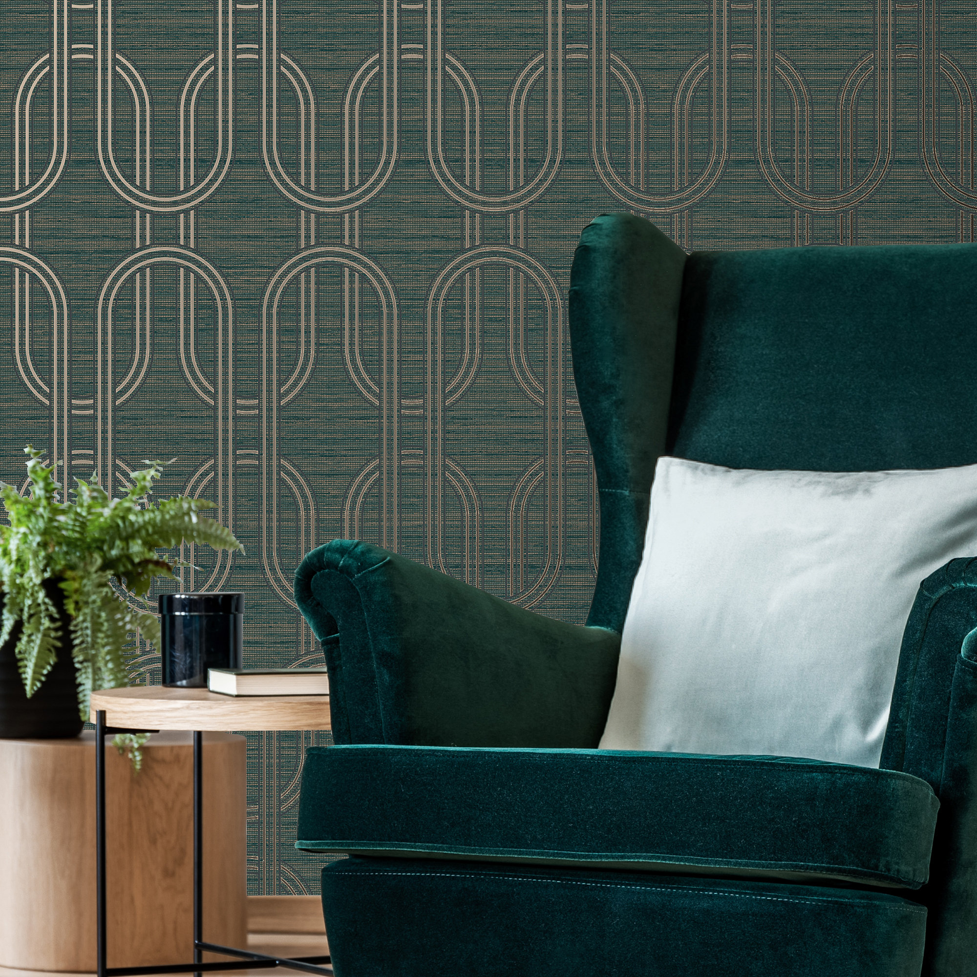 Ivy Bronx Sagers Geometric Wallpaper | Wayfair