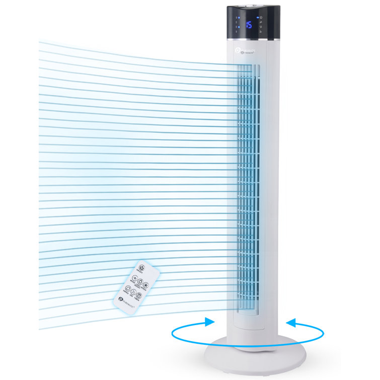 Symple Stuff Amerah 43 inch Oscillating Tower Fan with air Purifier and ...