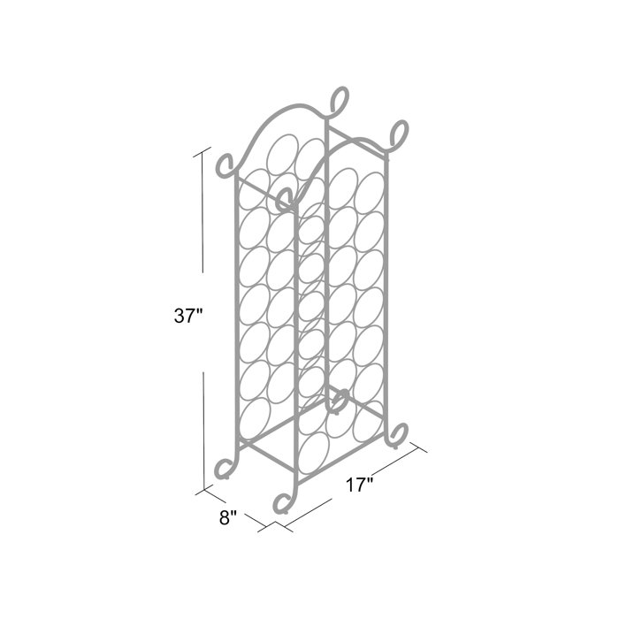 Kelly Clarkson Home Marjorie 21 Bottle Floor Wine Bottle Rack in ...
