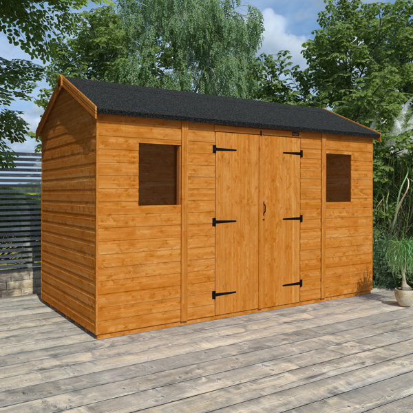 Tiger Sheds 6 ft. W x 12 ft. D Solid Wood Shiplap Apex Garden Shed ...