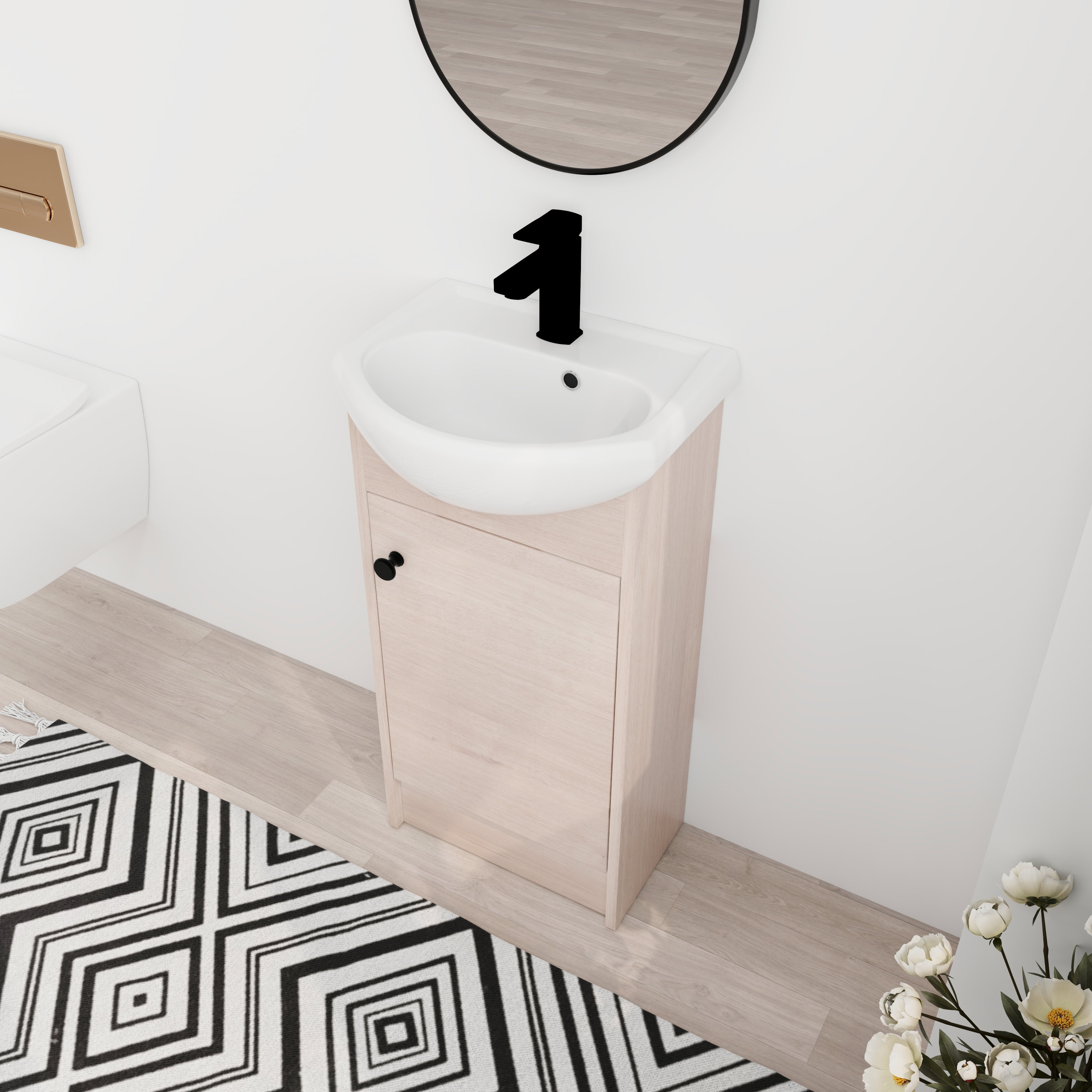 Ebern Designs Koden 18.15'' Free-standing Single Bathroom Vanity with ...