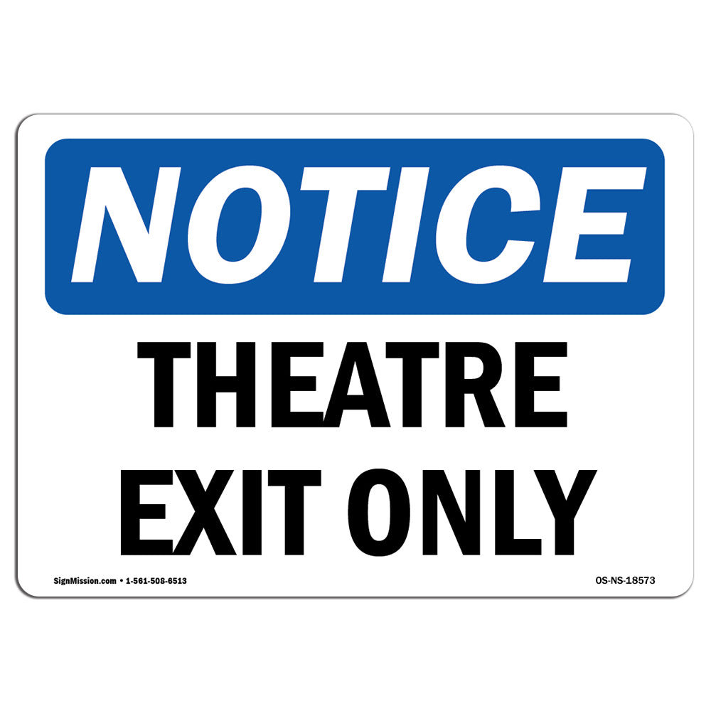 SignMission Theatre Exit Only Sign | Wayfair