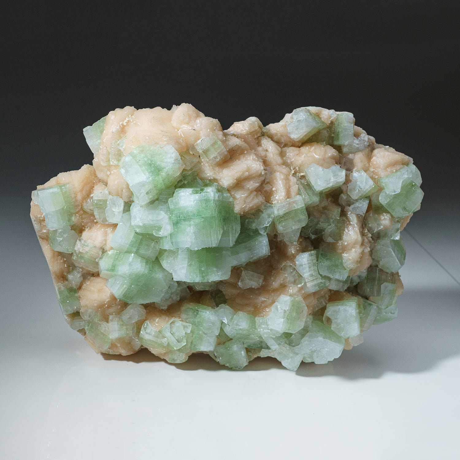 Astro Gallery of Gems Gem Green Apophyllite with Stilbite from Jalgaon ...