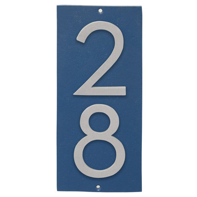 Montague Metal Products Floating 1-Line Wall Address Plaque | Wayfair