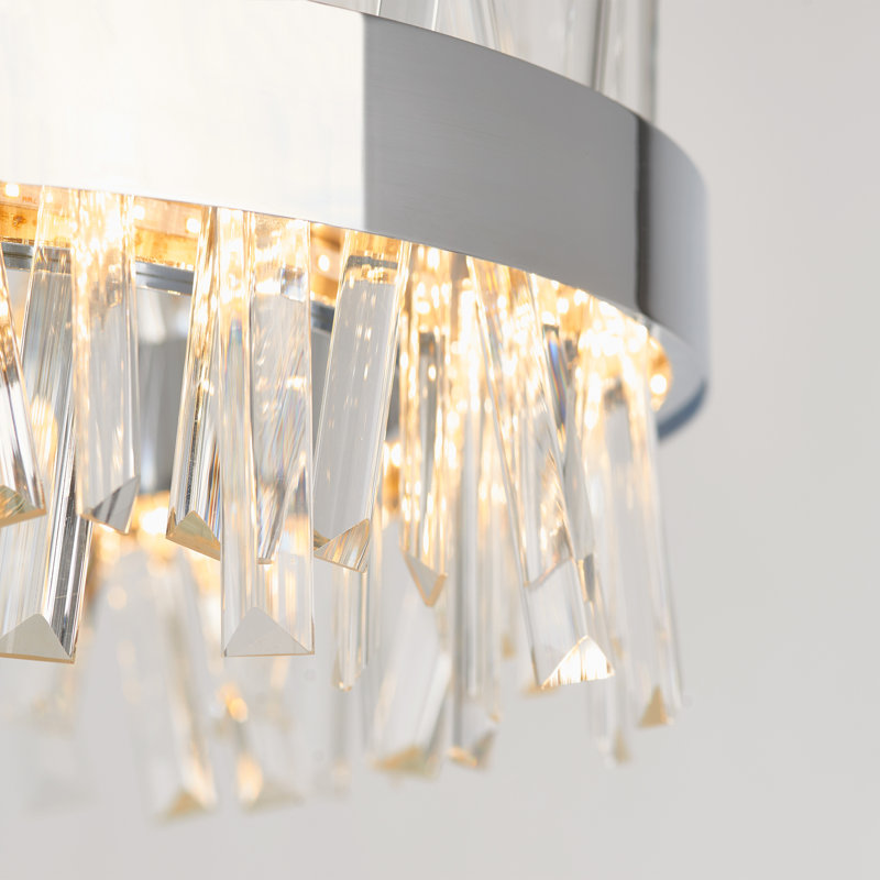 Rosdorf Park Woodleigh 1 - Light Chrome LED Unique/Statement Pendant ...