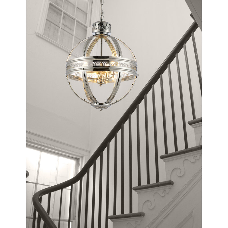 Breakwater Bay Overbey 18 - Inch Three Bulbs Glass Globe Dimmable ...
