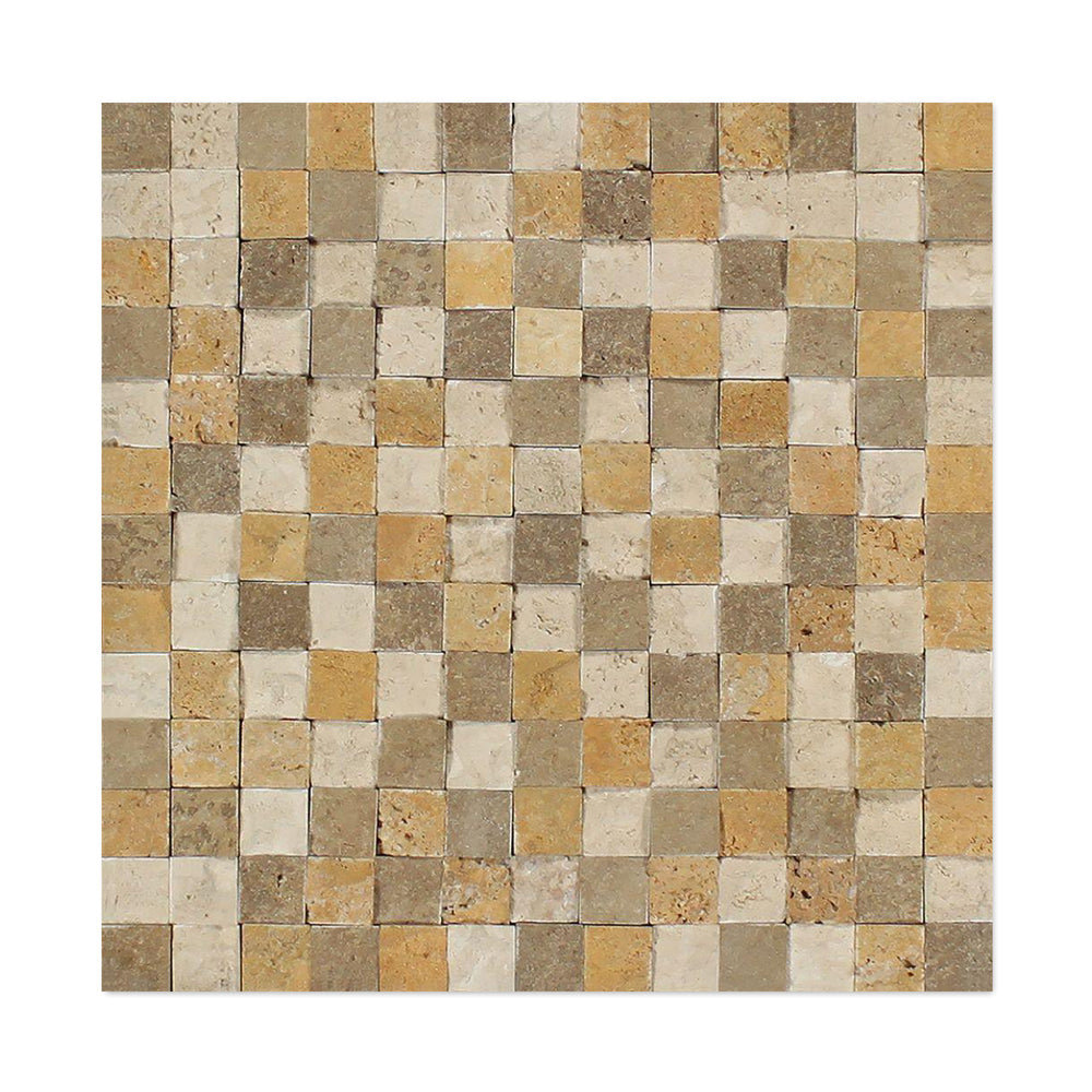 Stone & Tile Shoppe, Inc. Travertine Grid Mosaic Wall & Floor Tile ...