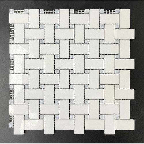 Mosaic Studio Thassos 1" x 2" Natural Stone Mosaic Wall & Floor Tile ...