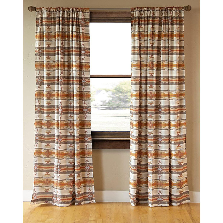 Gracie Oaks Raz Microfiber Semi-Sheer Curtain Pair | Wayfair