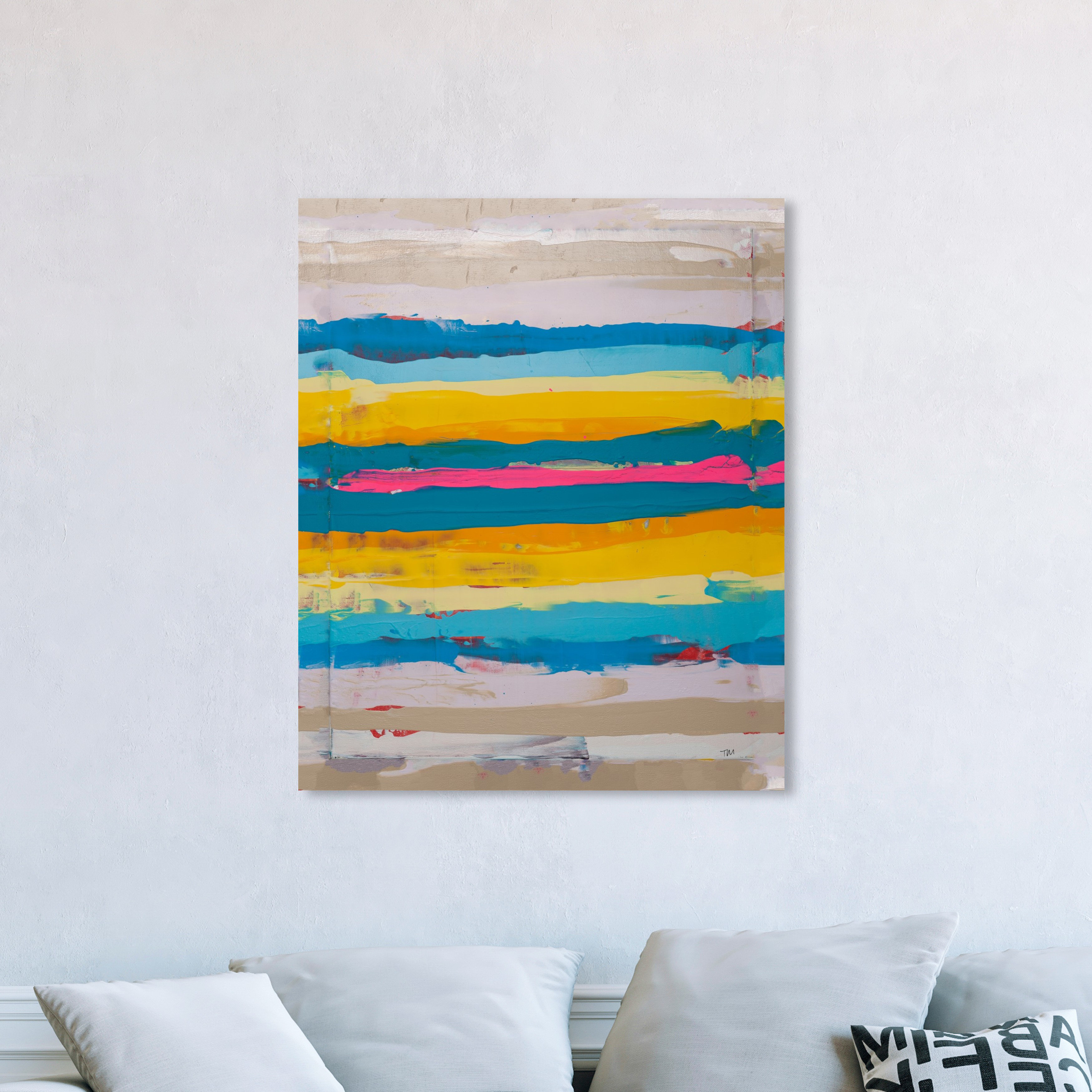 Oliver Gal Abstract Horizon - Painting on Canvas | Wayfair