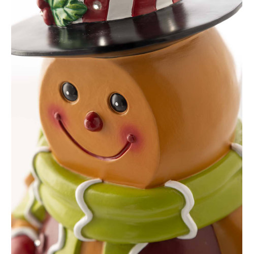 Plow & Hearth Lighted Gingerbread Boy Shorty Statue | Wayfair