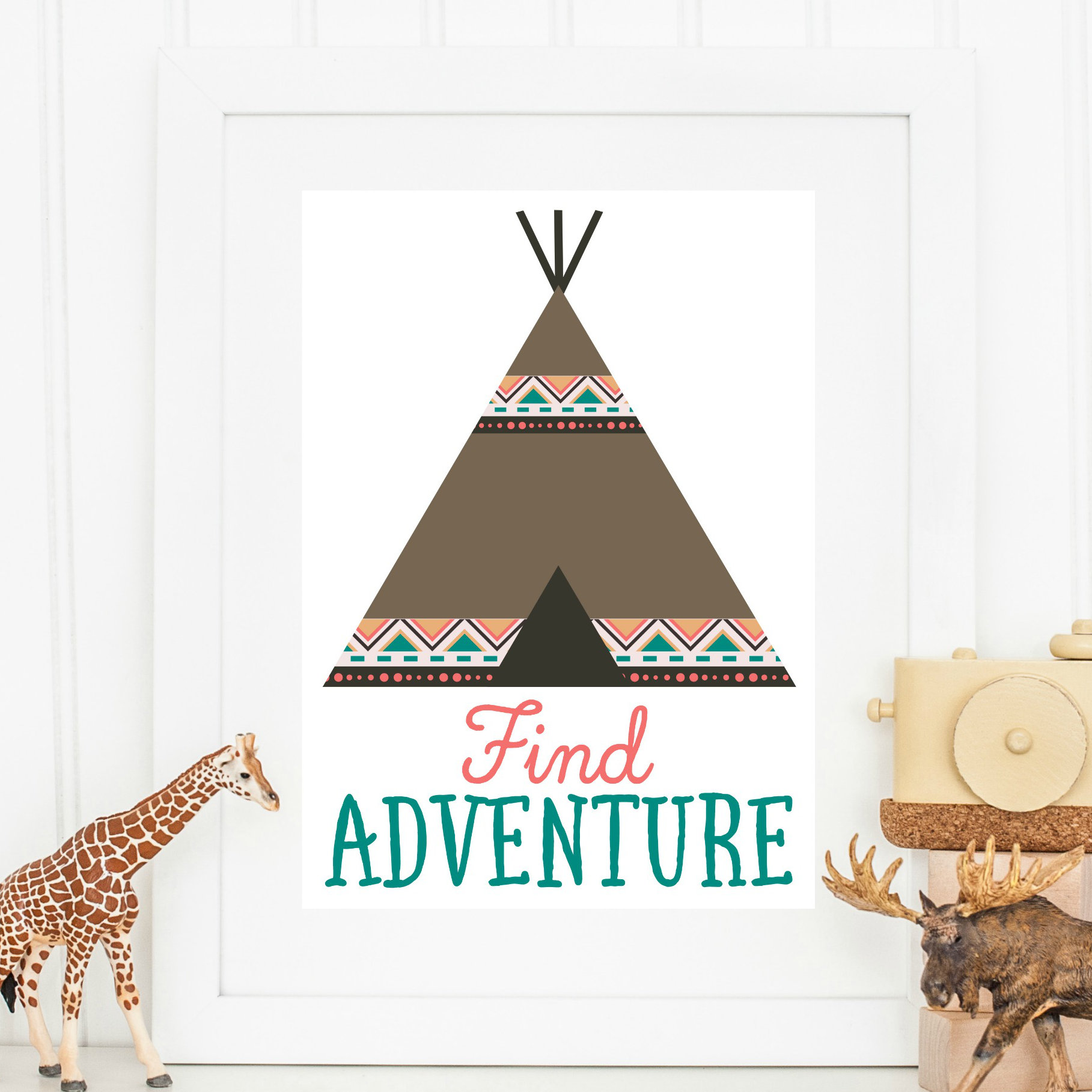 Love You A Latte Shop Tribal Find Adventure Paper Print | Wayfair