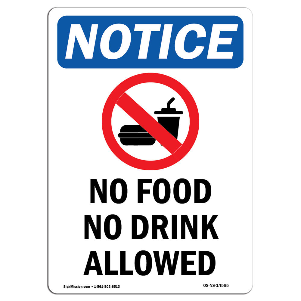 SignMission No Food No Drink Allowed Sign | Wayfair