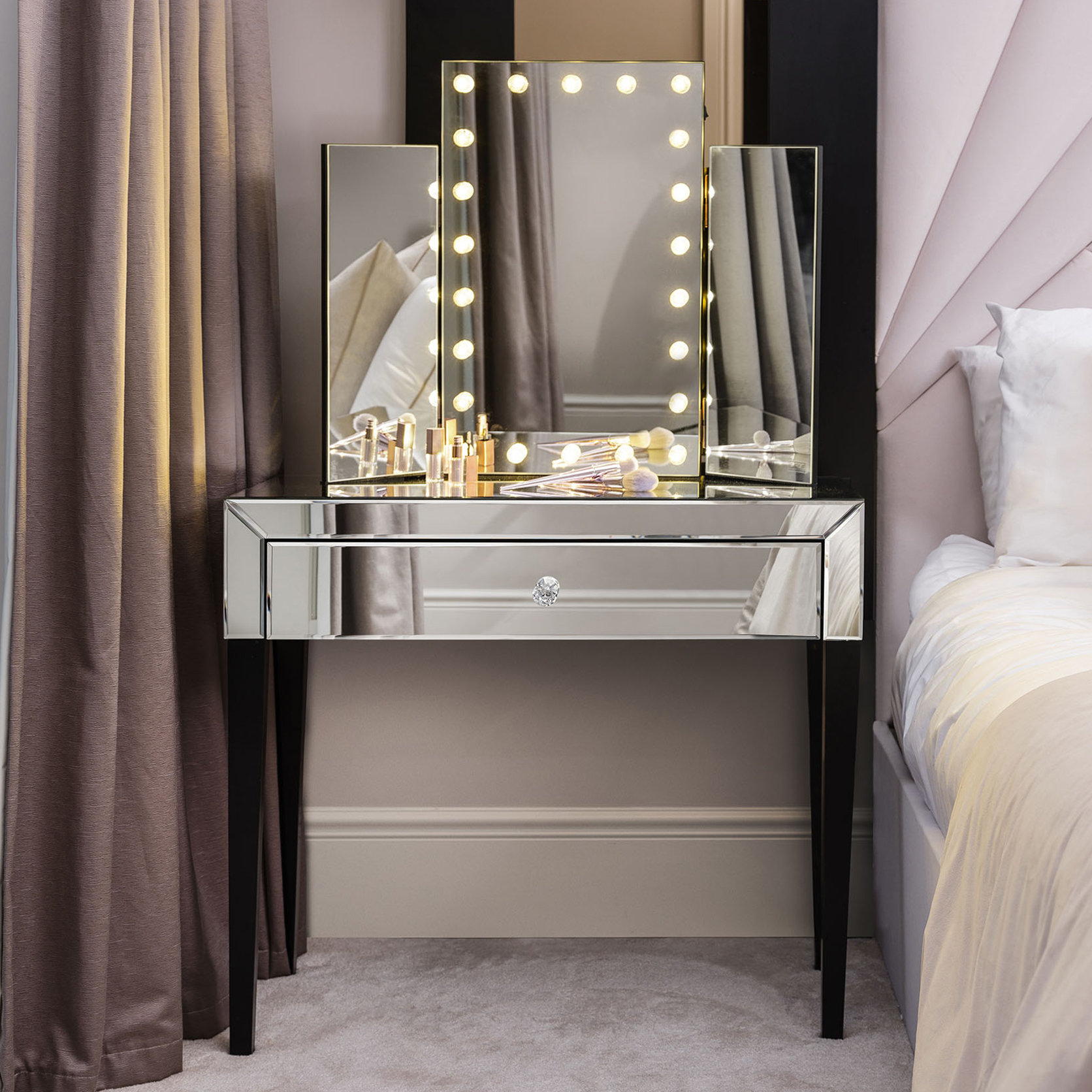 Carme Home Dressing Table with Mirror | Wayfair.co.uk