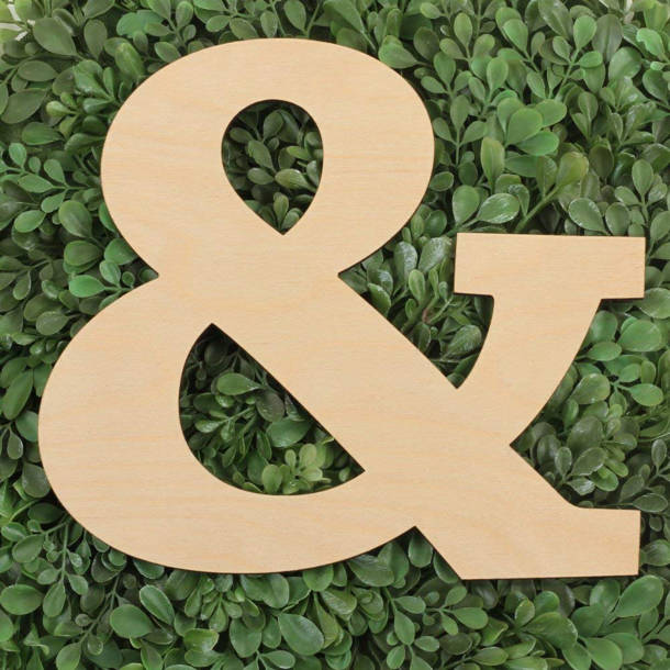 Latitude Run® Mkhitar Wooden LED Freestanding Ampersand & Letter Block ...